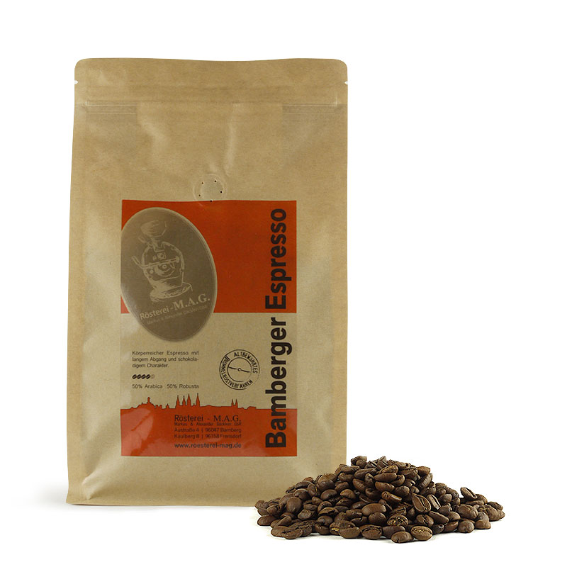 Bamberger Espresso 500 g - Kaffee-Rösterei Bogatz - Kaffee Bohne | Bier ...